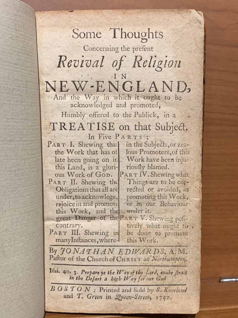 1742 Jonathan Edwards - Revival in New England - First Edition ...